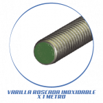 VARILLA ROSCADA INOXIDABLE ROSCA ORDINARIA X 1 METRO - Tornicentro